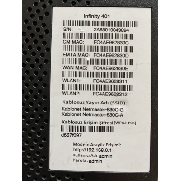 Netmaster infinity 401 / 5G Destekli - Uydunet Modem | www.eskiciev...